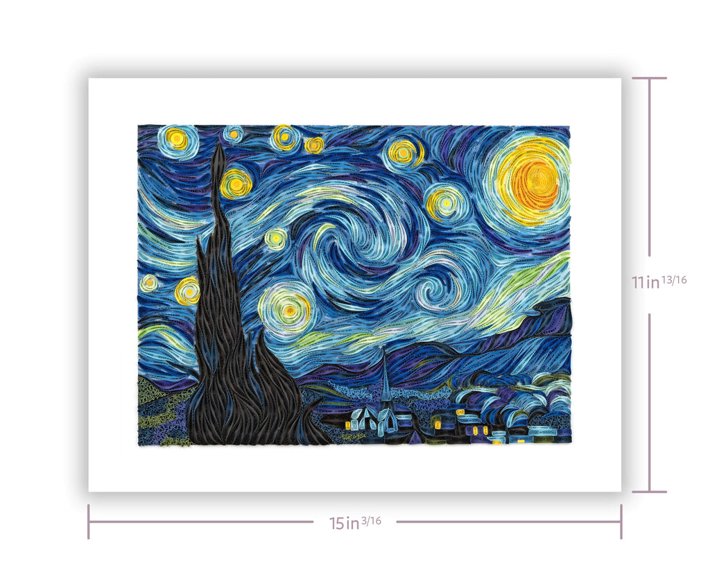 Art-Size Artist Series - Starry Night, Van Gogh – Quilling Card