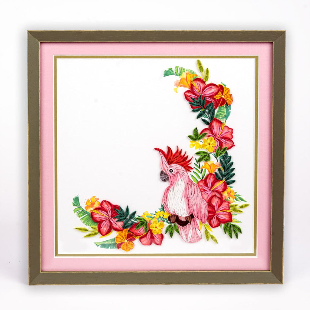 LTD Vietnam Art Series - Handcrafted Tropical Parrot – Quilling Card
