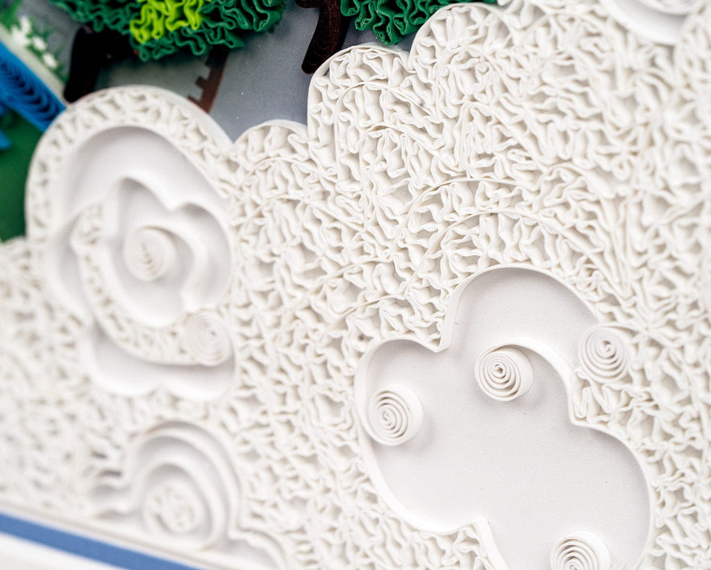 LTD Vietnam Art Series - Handcrafted Green City – Quilling Card