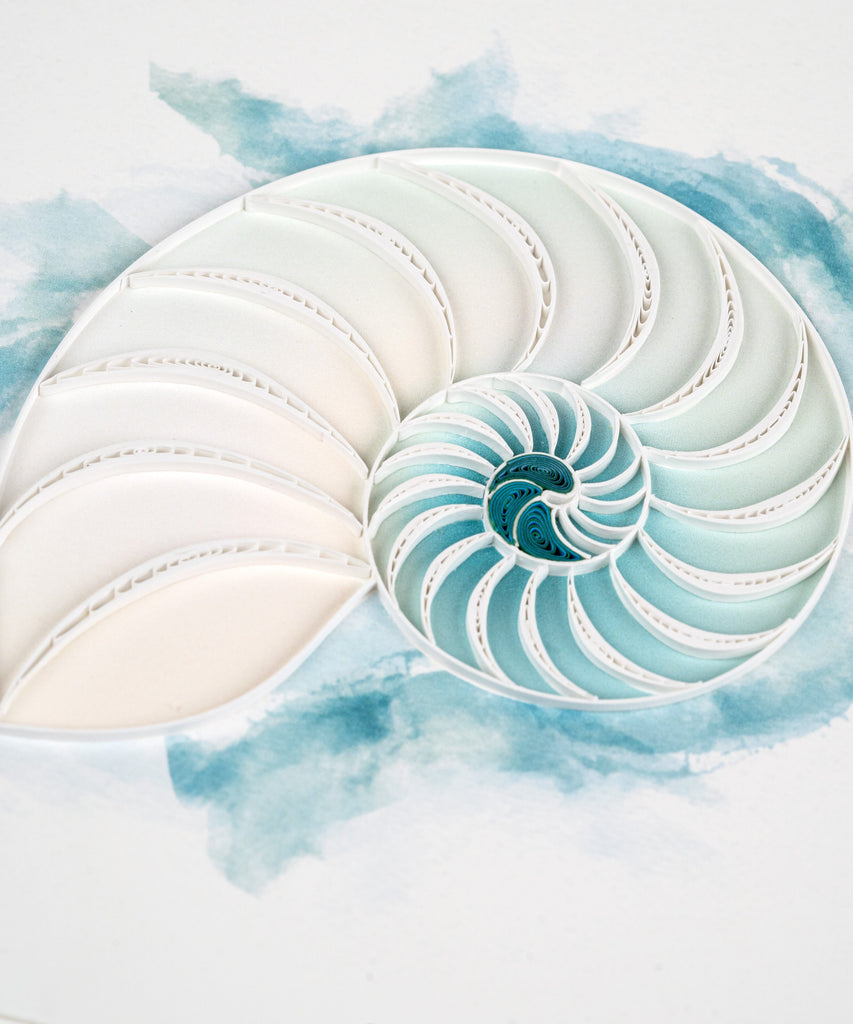 Handcrafted Abstract Nautilus Greeting Card | Quilling Card¨