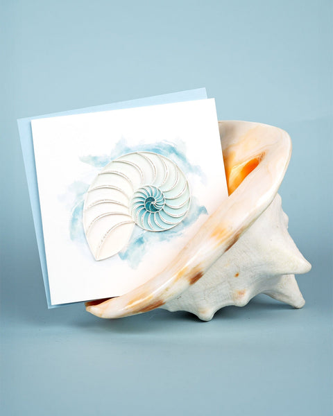 Handcrafted Abstract Nautilus Greeting Card | Quilling Card¨