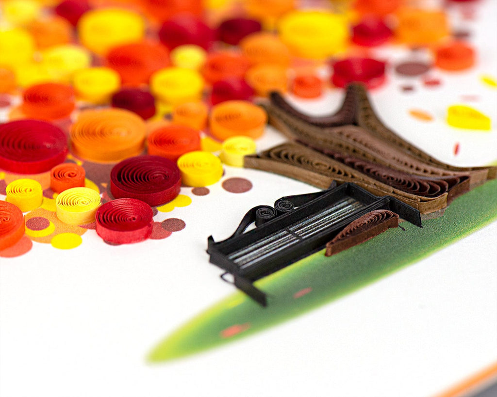 Handcrafted Autumn Tree Greeting Card | Quilling Card¨