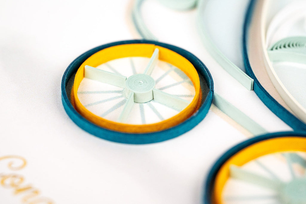 Handcrafted Baby Buggy Greeting Card | Quilling Card