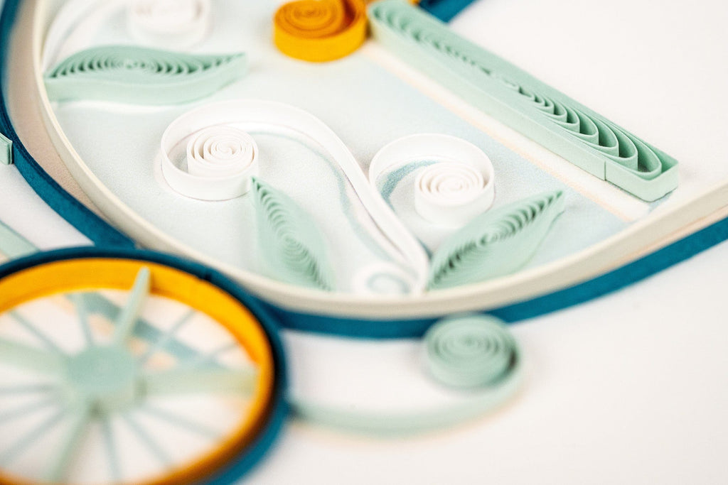 Handcrafted Baby Buggy Greeting Card | Quilling Card