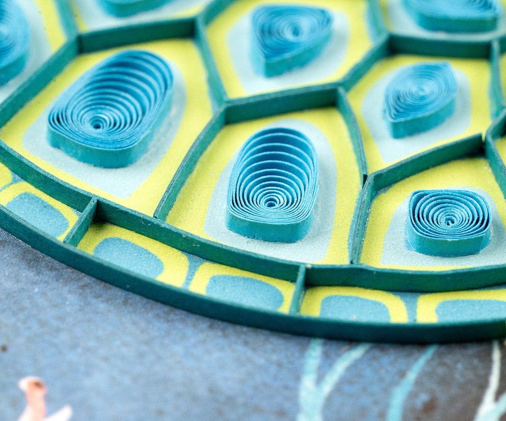 Handcrafted Decorative Sea Turtle Greeting Card | Quilling Card