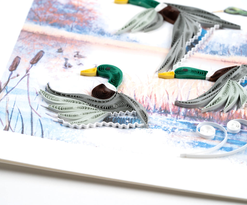 Handcrafted Duck Migration Greeting Card | Quilling Card¨