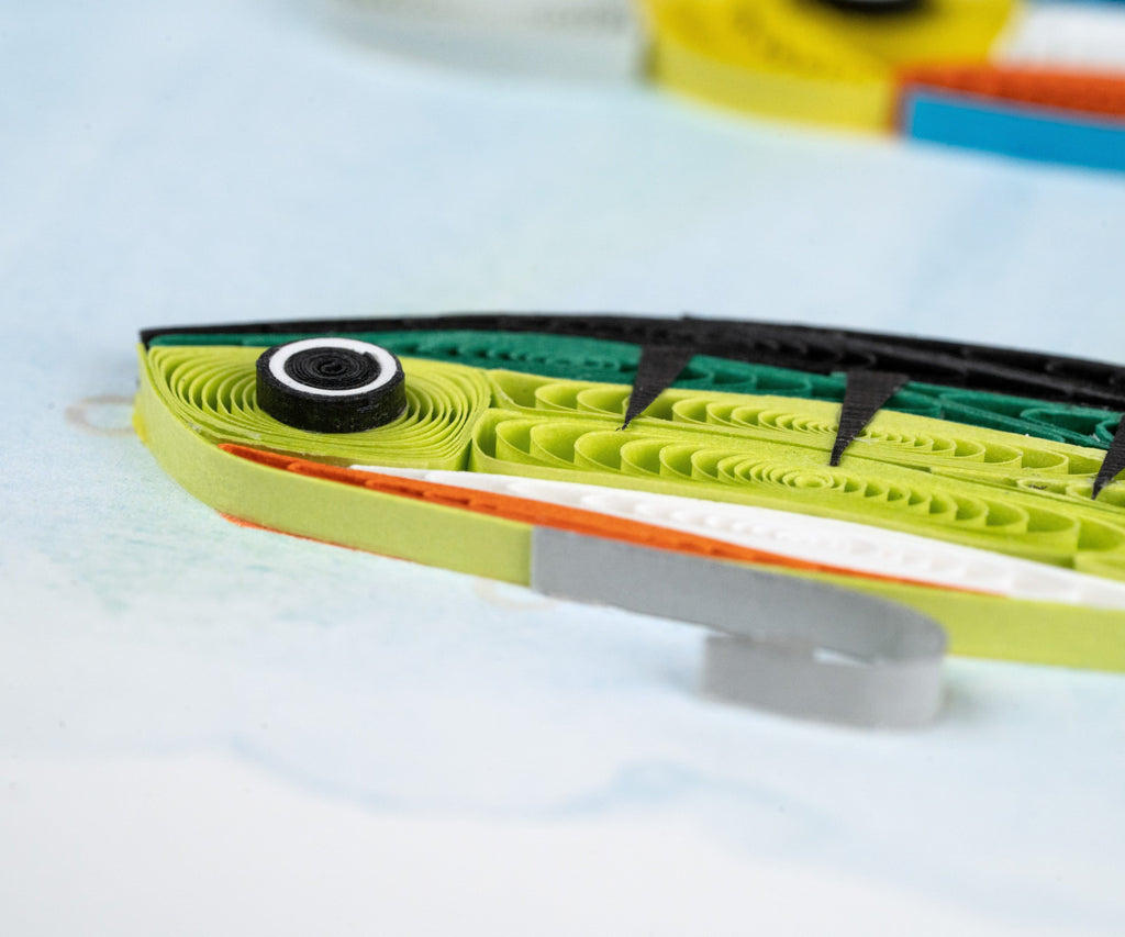 Handcrafted Fishing Lures Greeting Card | Quilling Card¨
