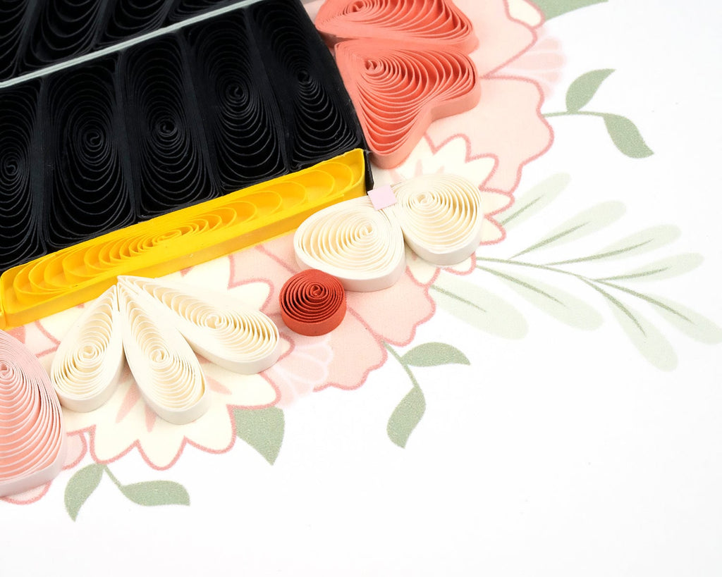 Handcrafted Floral Mortarboard Graduation Card | Quilling Card¨