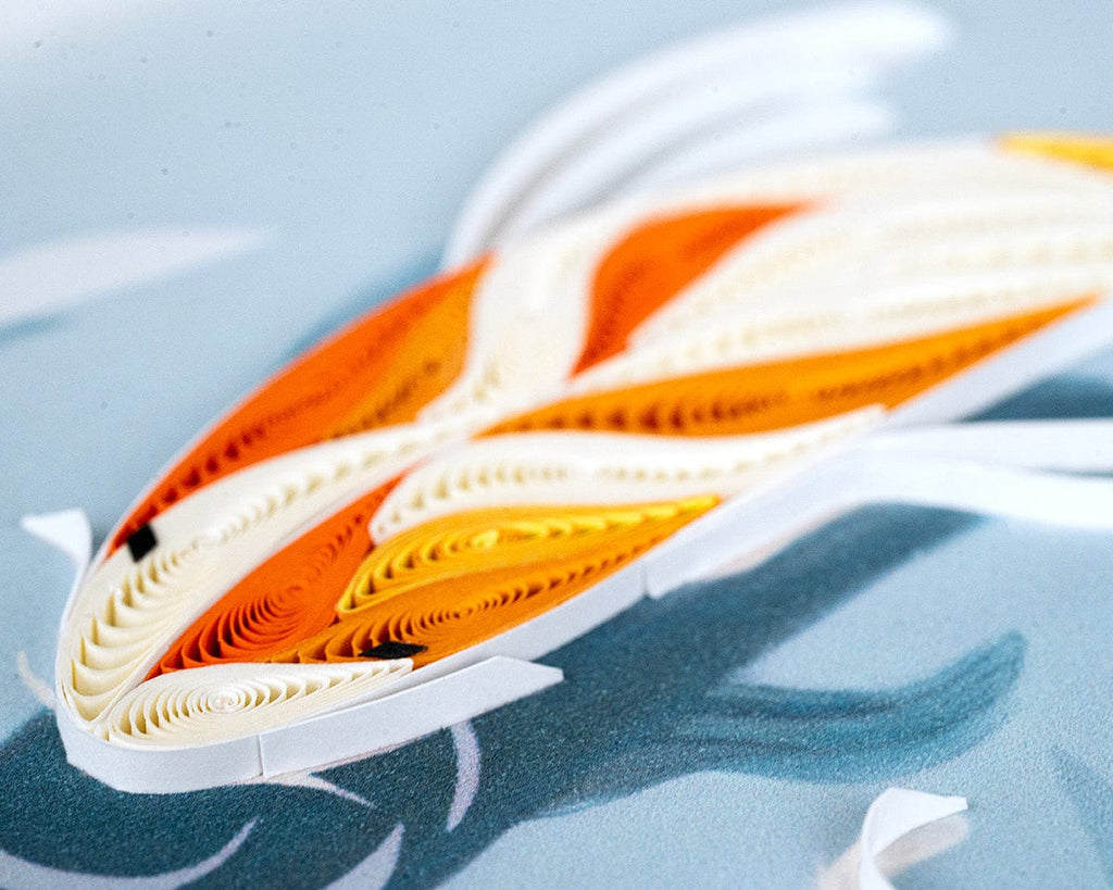 Handcrafted Koi Fish Pond Greeting Card | Quilling Card