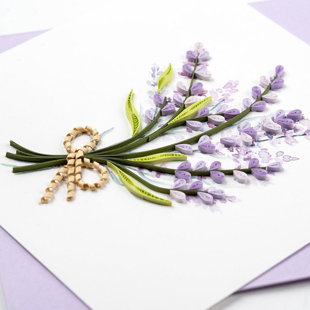 Handcrafted Lavender Bunch Greeting Card | Quilling Card