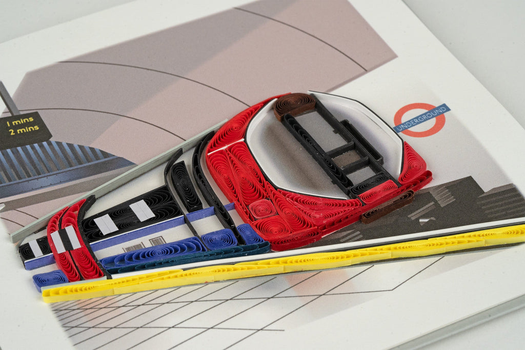 Handcrafted London Tube Greeting Card | Quilling Card