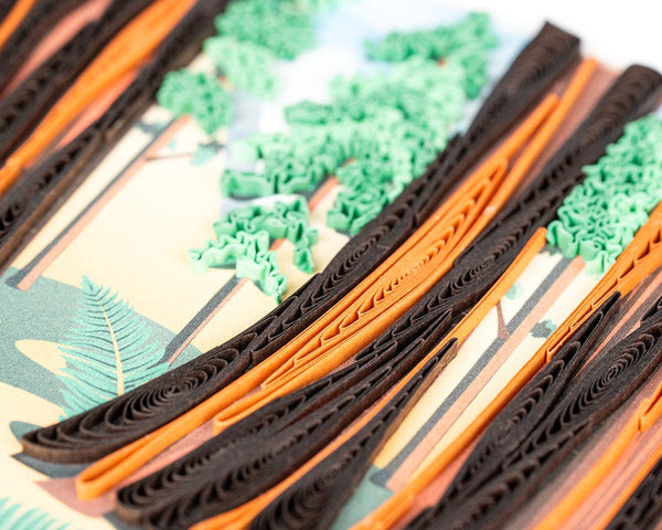 Handcrafted Redwood Trees Greeting Card | Quilling Card