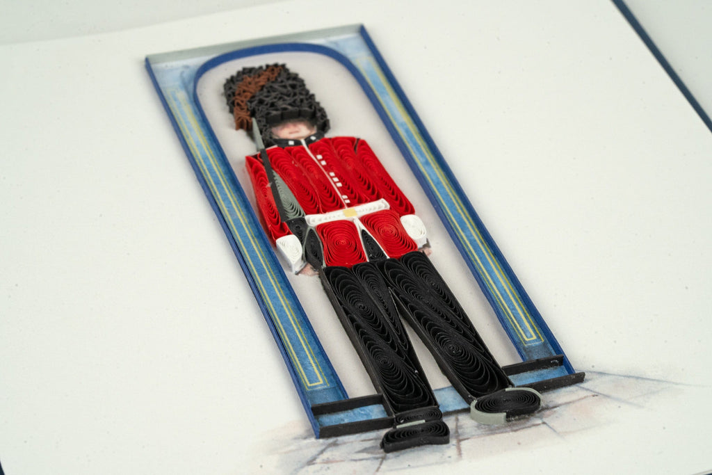 Handcrafted Royal Guard Greeting Card | Quilling Card