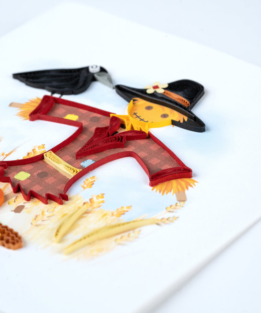 Handcrafted Scarecrow Greeting Card | Quilling Card