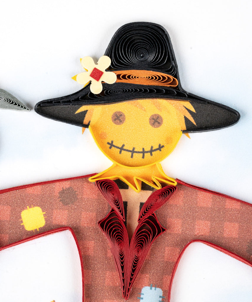 Handcrafted Scarecrow Greeting Card | Quilling Card