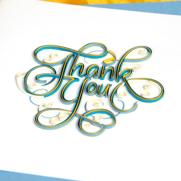 Handcrafted Thank You Greeting Card | Quilling Card¨