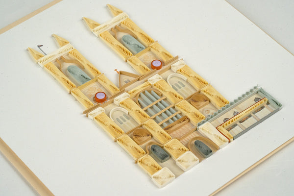 Handcrafted Westminster Abbey Greeting Card | Quilling Card