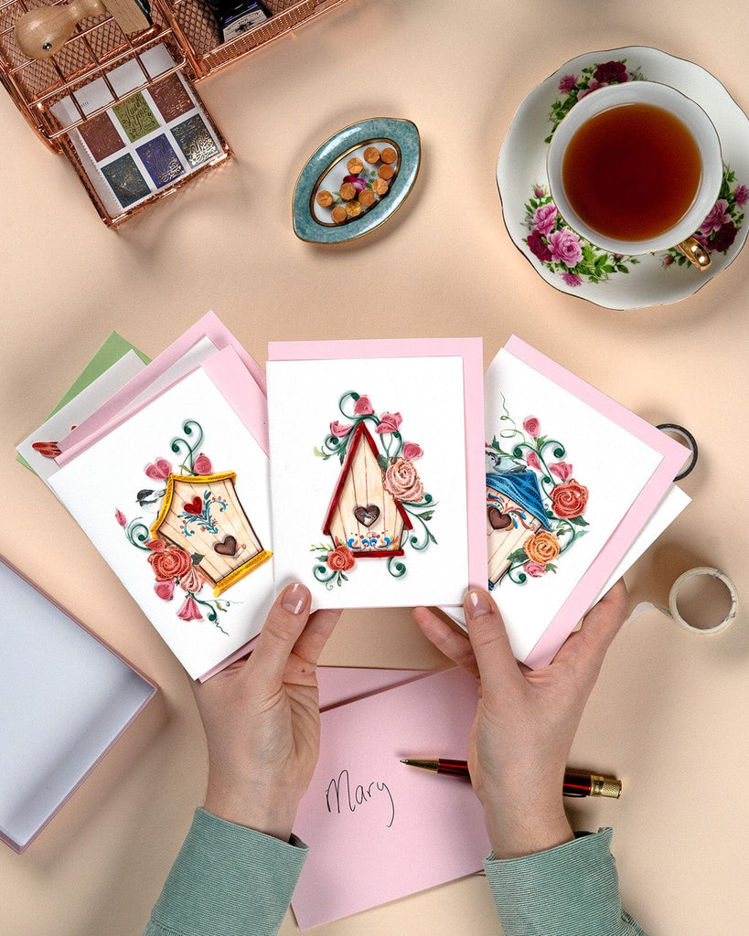 Quilled Birdhouses Note Card Box Set – Quilling Card