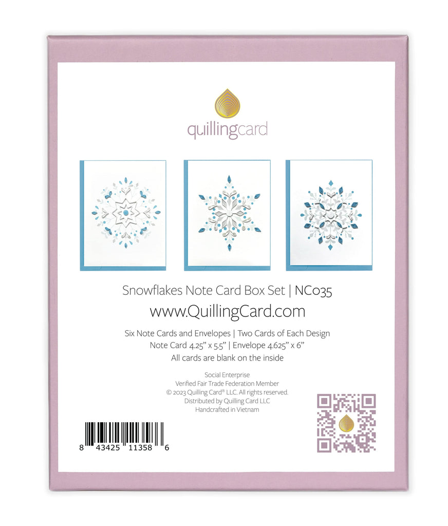 Quilled Snowflake Note Card Box Set – Quilling Card