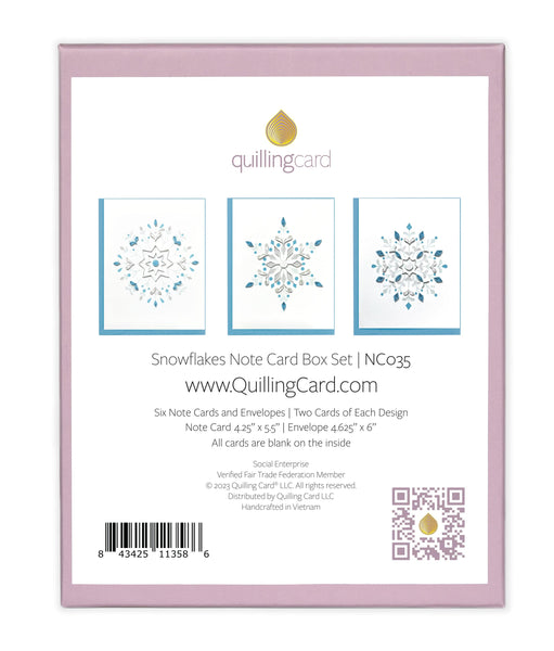 Quilled Snowflake Note Card Box Set – Quilling Card