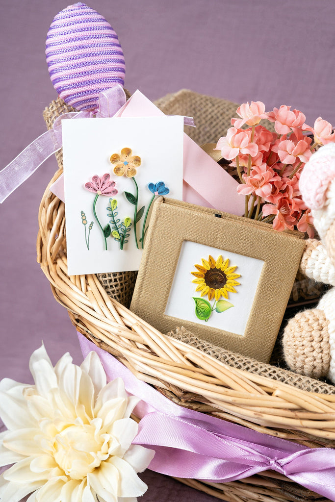 Handcrafted Sunflower Sticky Note Pad Cover | Quilling Card¨