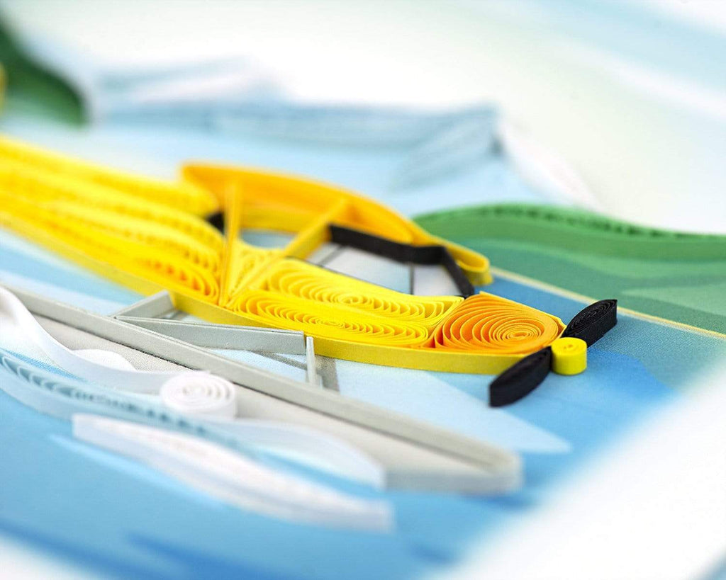 Handcrafted Float Plane Greeting Card | Quilling Card¨