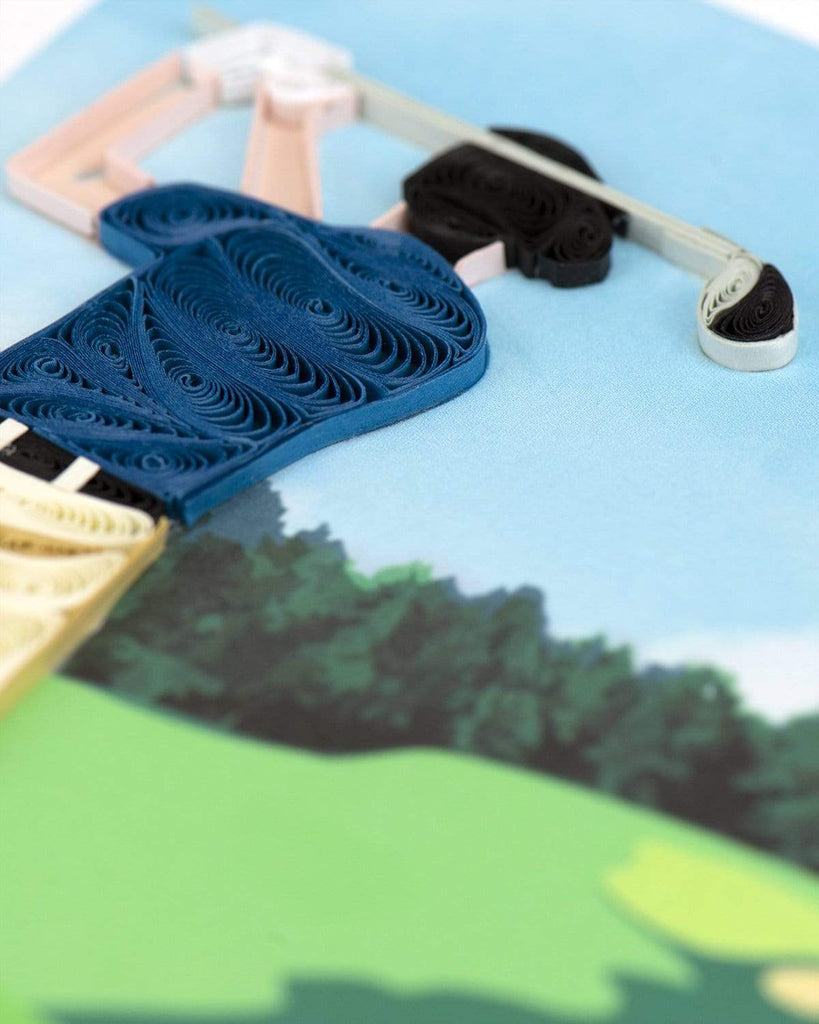 Handcrafted Golfer Greeting Card | Quilling Card¨