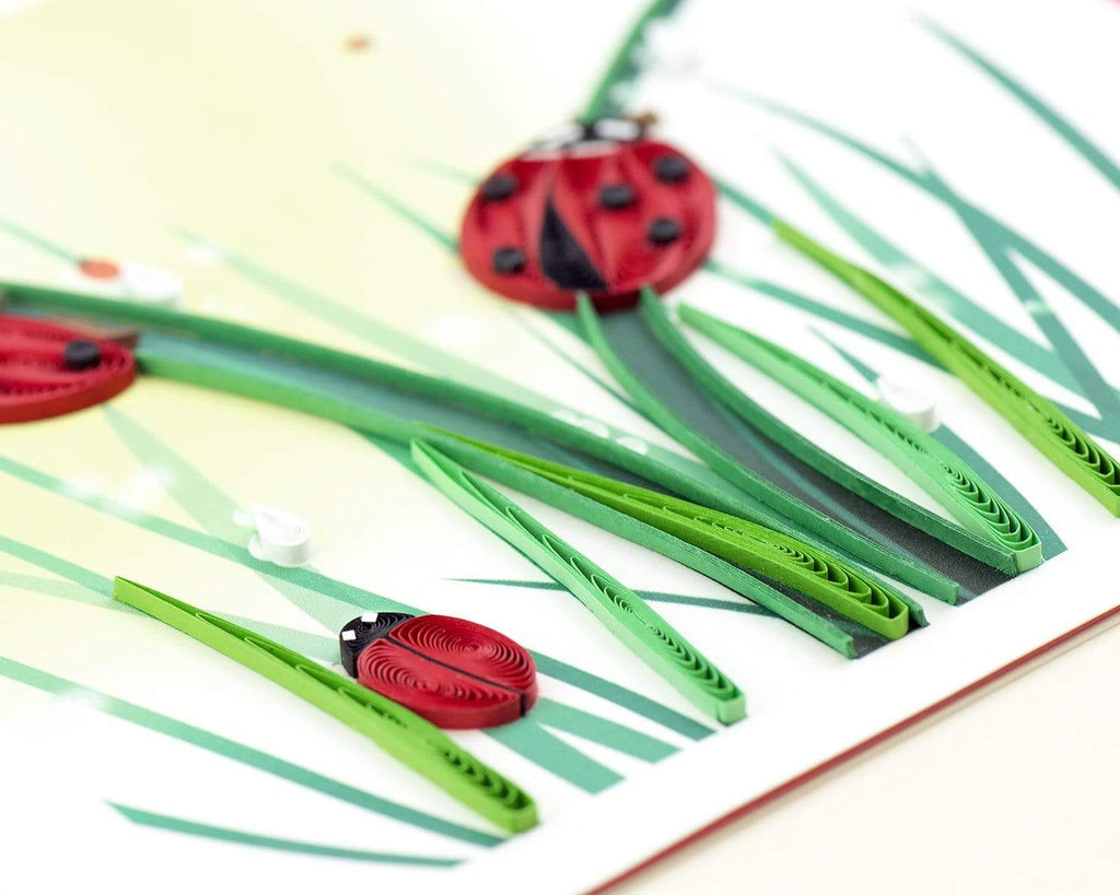 Handcrafted Ladybug Greeting Card | Quilling Card¨