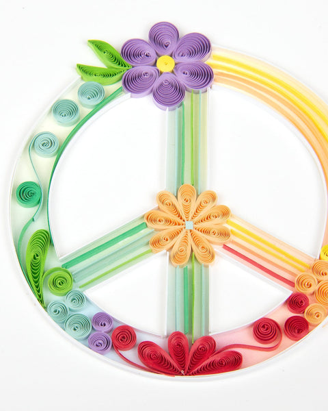 Handcrafted Peace Sign Greeting Card | Quilling Card¨