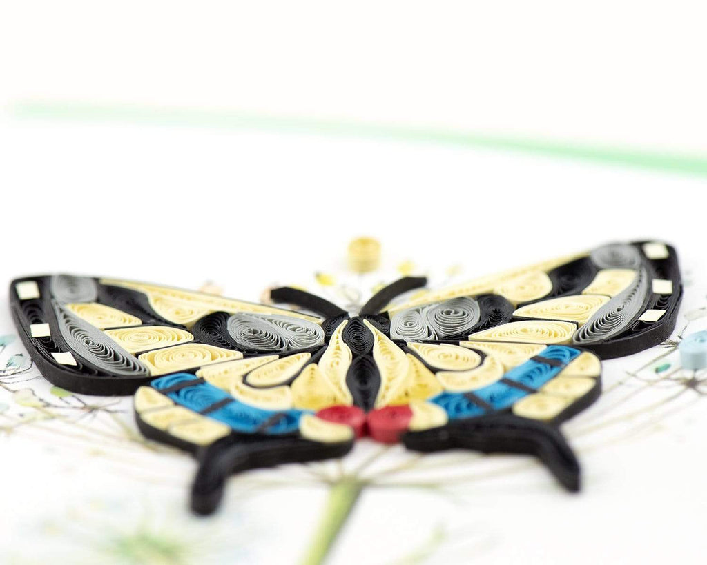 Handcrafted Swallowtail Butterfly Greeting Card | Quilling Card¨