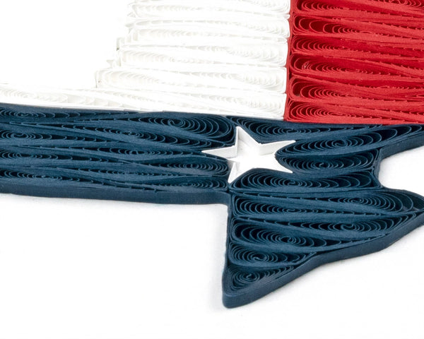 Handcrafted Texas State Flag Greeting Card | Quilling Card¨