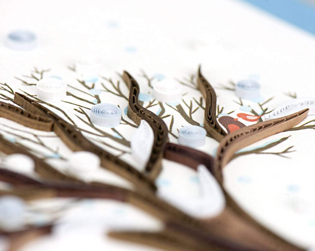 Handcrafted Winter Tree Greeting Card | Quilling Card¨