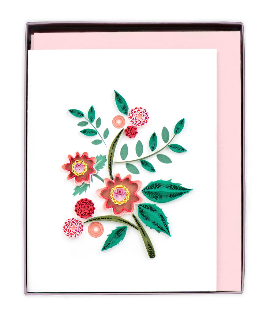 Quilled Decorative Floral Note Card Box Set – Quilling Card