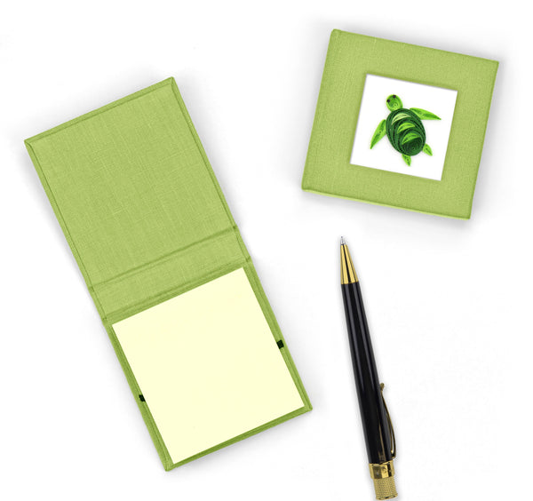 Handcrafted Sea Turtle Sticky Note Pad Cover | Quilling Card¨